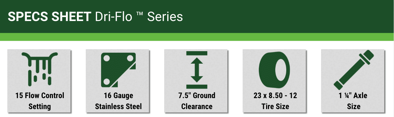 Lime Drop Spreaders By Earth & Turf | Dri-Flo Drop Spreaders