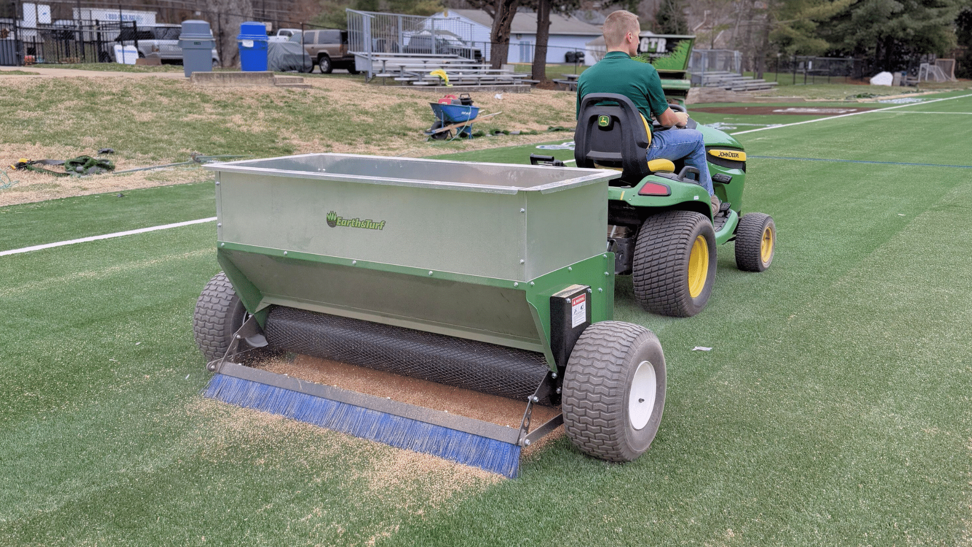 Pull Behind Drop Spreader | Largest Topdresser Model